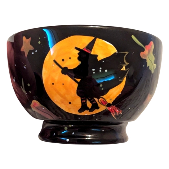 Certified International | Dining | Halloween Flying Witch Design Footed ...